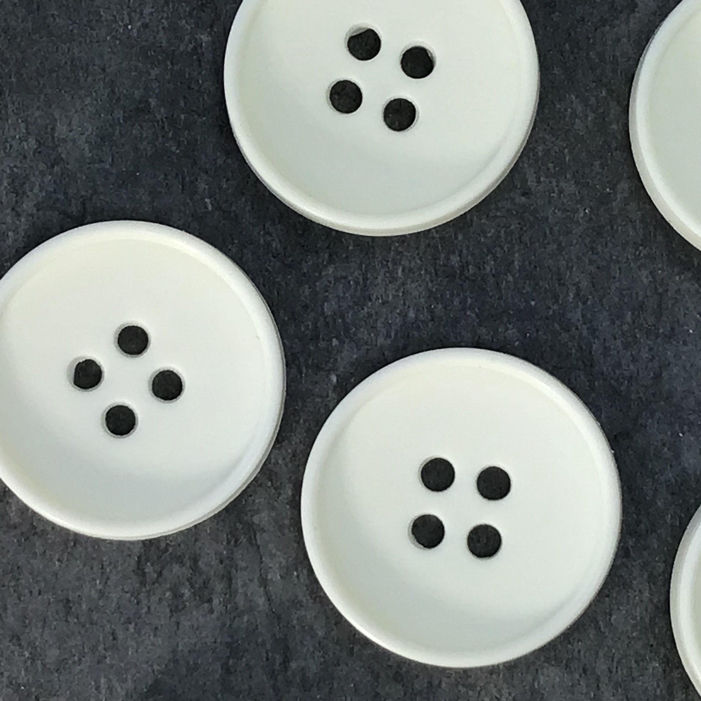 WHITE Buttons ITALIAN Vintage Sewing Button for Clothing / Wholesale 4 ...