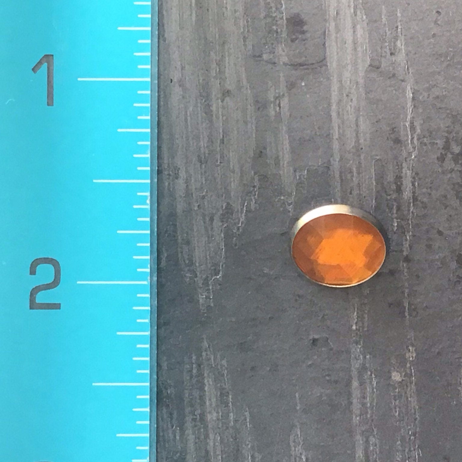 Vintage Orange Gem Silver Buttons 1/2" Vintage Metallic Shank Buttons ...