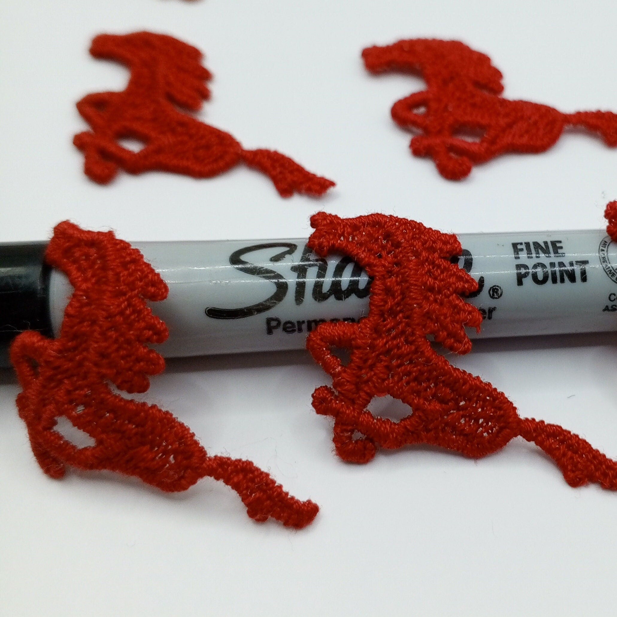 Red horse appliques running horse Patches #438 – Lace Trim