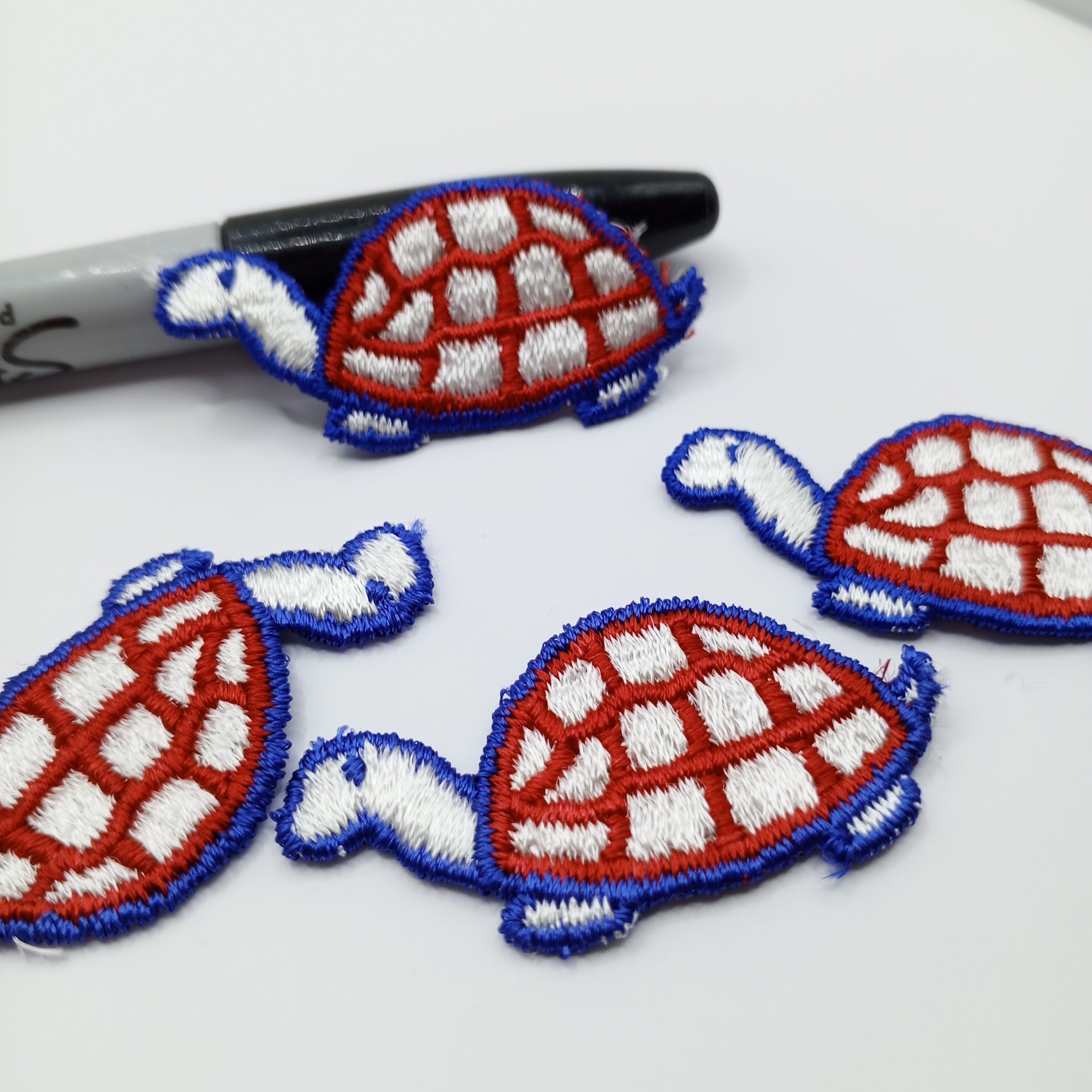 Red white blue turtle Patches sewing appliqué #458 – Lace Trim
