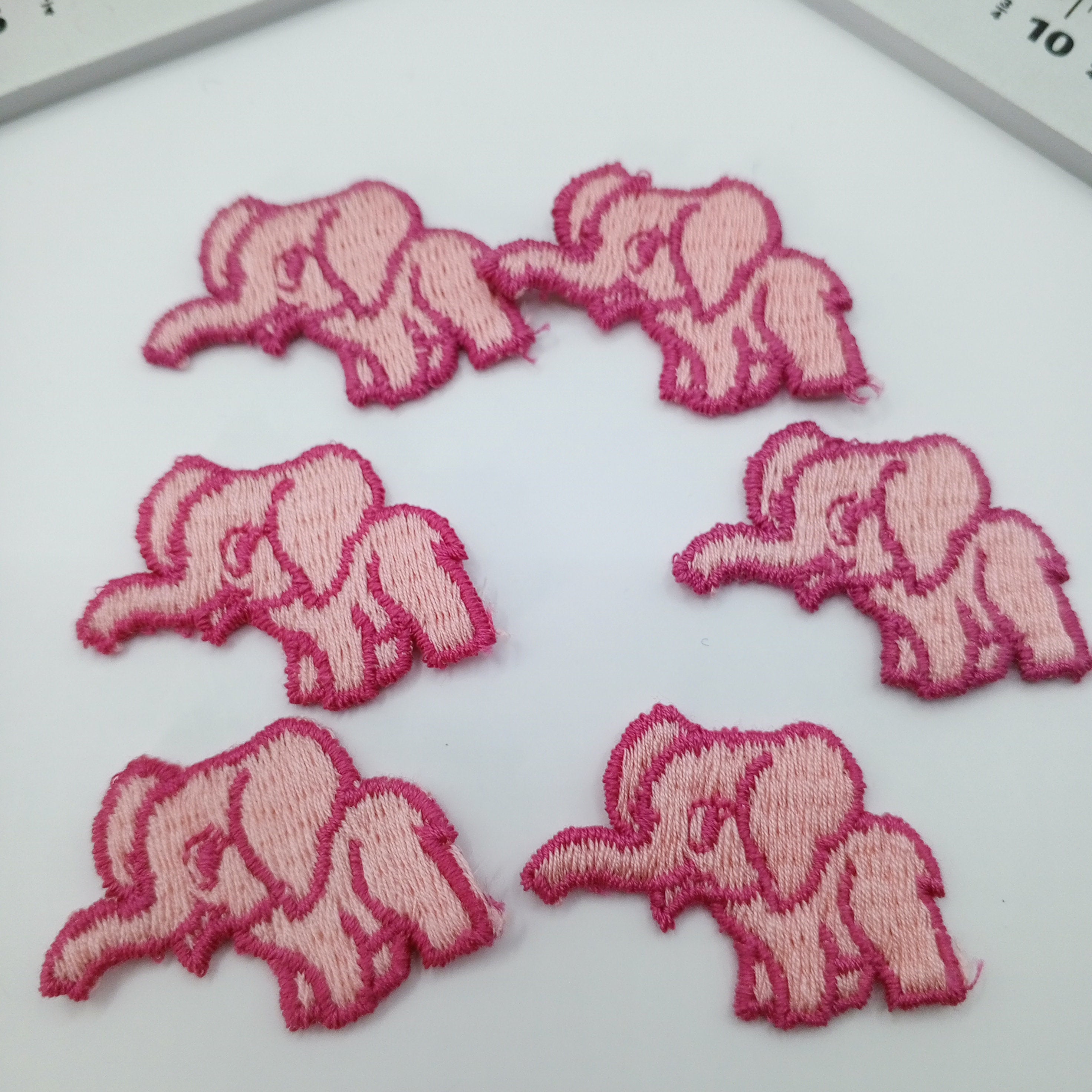 Pink Elephant Patches sewing appliqué #446 – Lace Trim