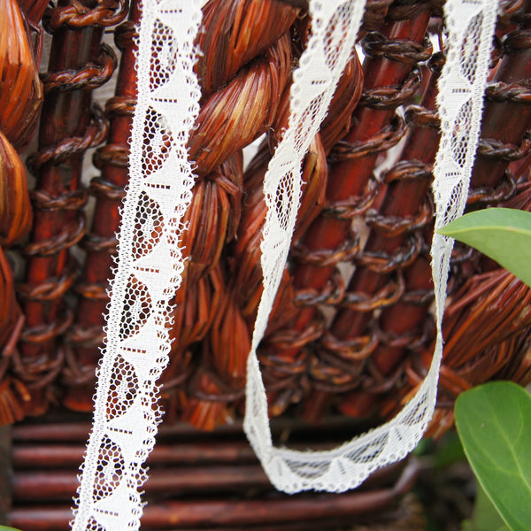 Ivory Scalloped Lace Edging ½" wide | Lace Trim