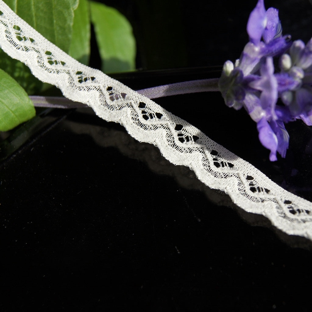 ½" Scalloped Off White Lace Edging – Lace Trim